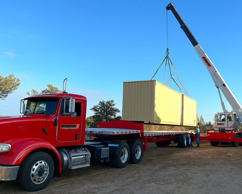 Shipping Container Lifting - Midnight Crane